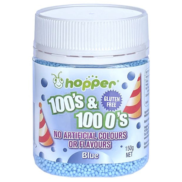 Hopper 100s and 1000s Blue 150g | cake decorations - Happy Tummies Pty Ltd
