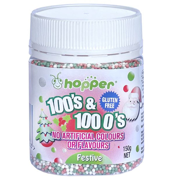 Hopper 100s and 1000s Festive 150g | cake decorations - Happy Tummies ...