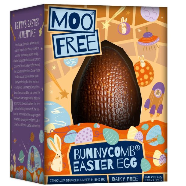Moo Free Bunnycomb Easter Egg 85g | dairy free chocolate - Happy ...