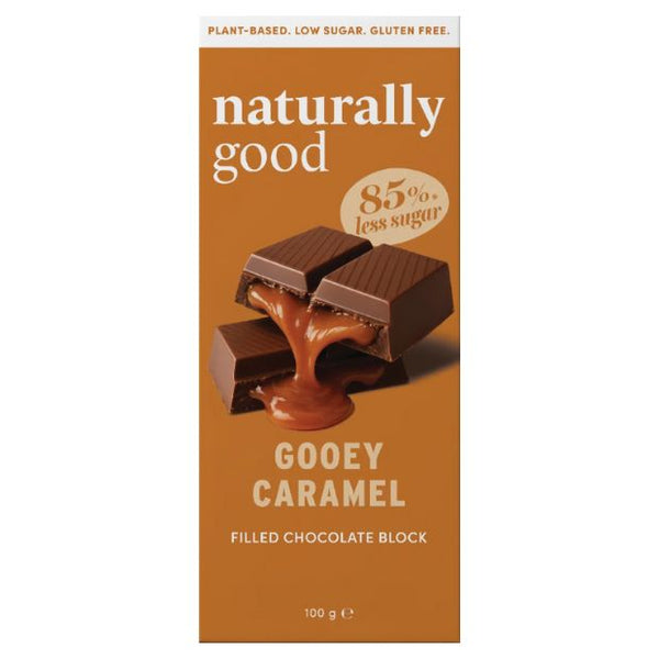 Naturally Good Filled Chocolate Block Gooey Caramel 100g | vegan ...