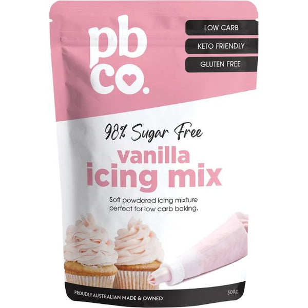 PBCO Vanilla Icing Mix 98% Sugar Free 300g | gluten free icing mix ...