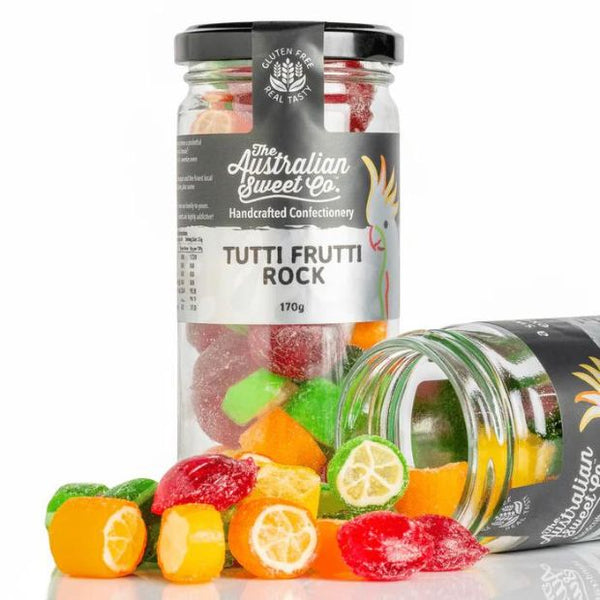 Australian Sweet Co Tutti Frutti Rock 170g | gluten free lollies ...