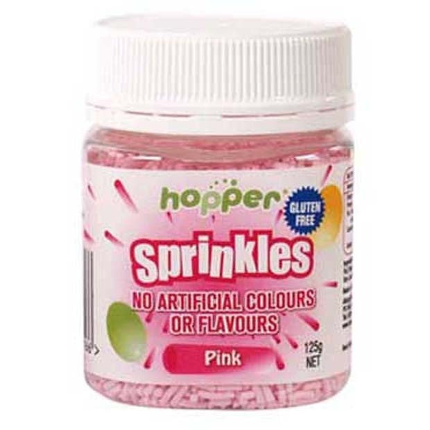 Hopper Sprinkles Pink 125g | cake decorations - Happy Tummies Pty Ltd